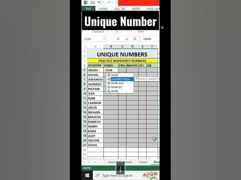 Excel unique trick ll #computer #excel #shots #video #shortsvideo #introvideo #viralvideo - YouTube