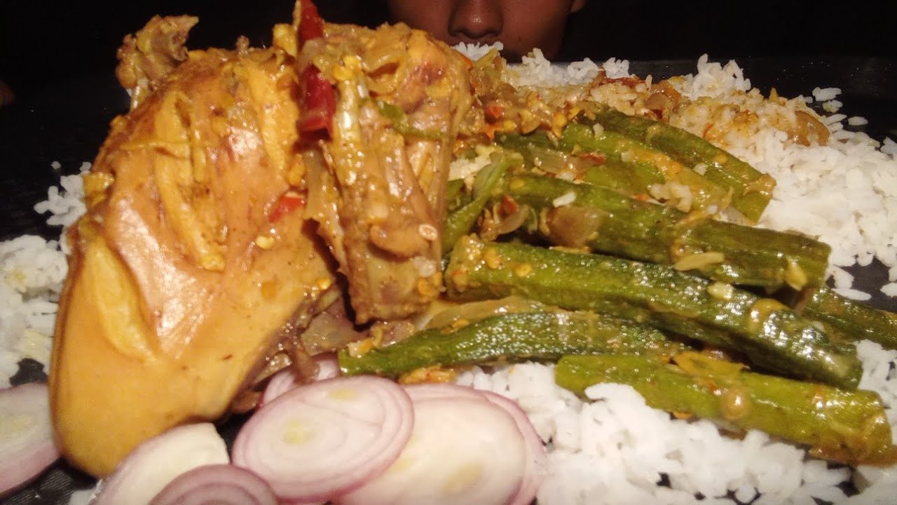 Boil local chicken।।boil bhindi(Lady finger)।।village style - YouTube