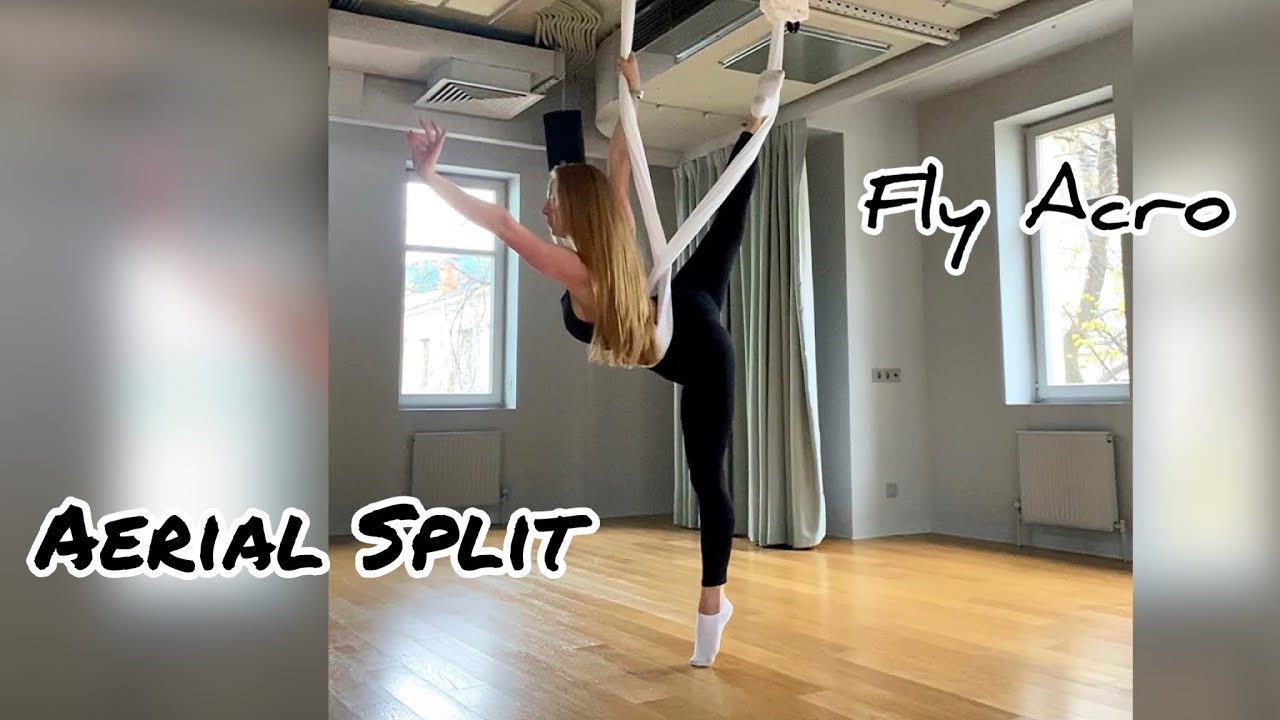 Incredibly beautiful aerial splits 💔 Fly yoga dance - YouTube