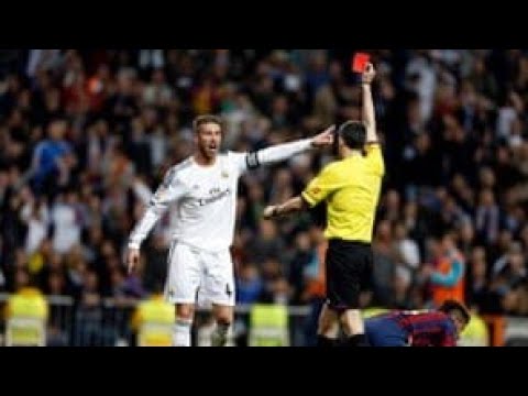 SERGIO RAMOS ALL 24 RED CARDS FROM 2005 -2018 - YouTube