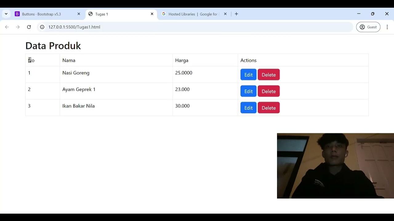 Tugas Pemrograman Web Nim 123230201_Andin Muhammad Nurjalin - YouTube