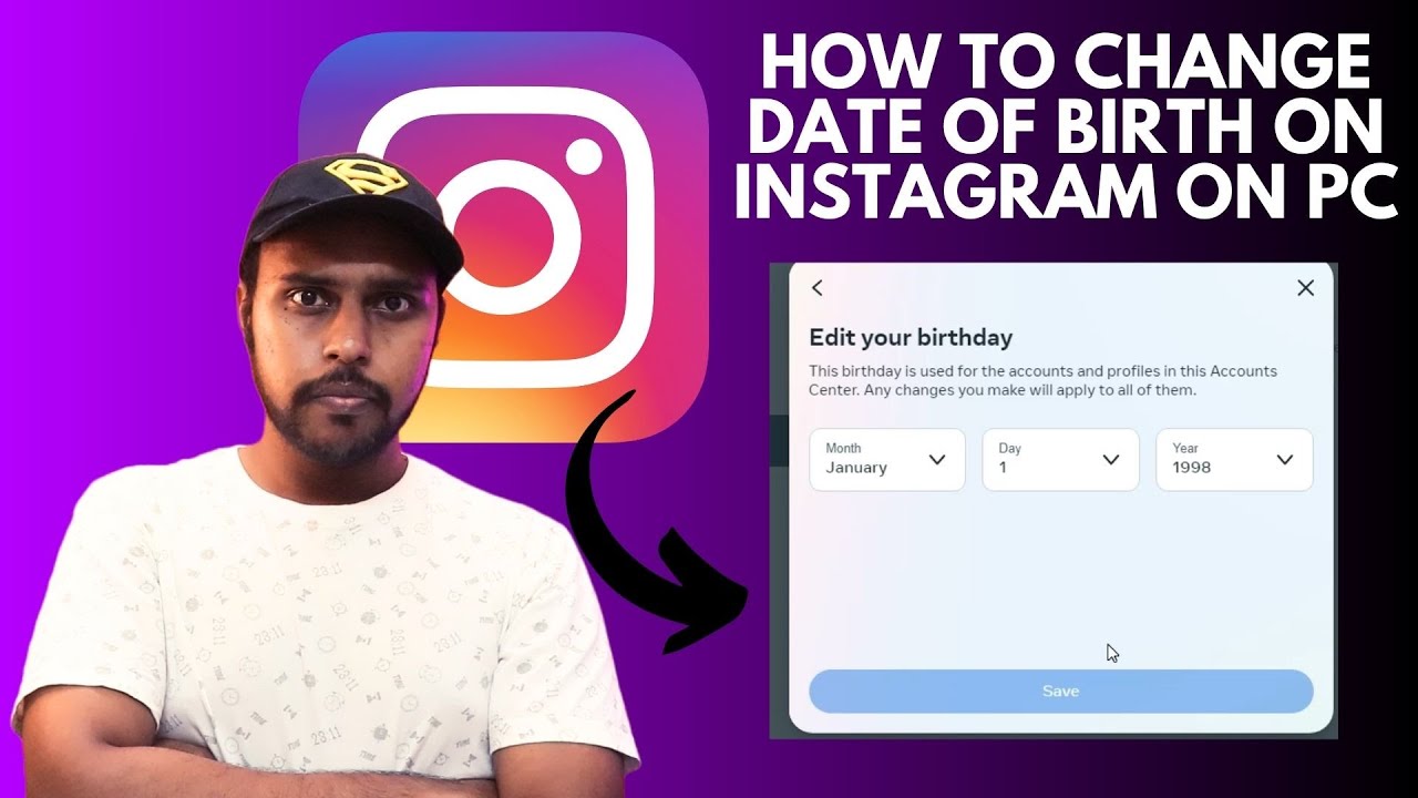 How to change date of birth on instagram on pc | instagram date of ...
