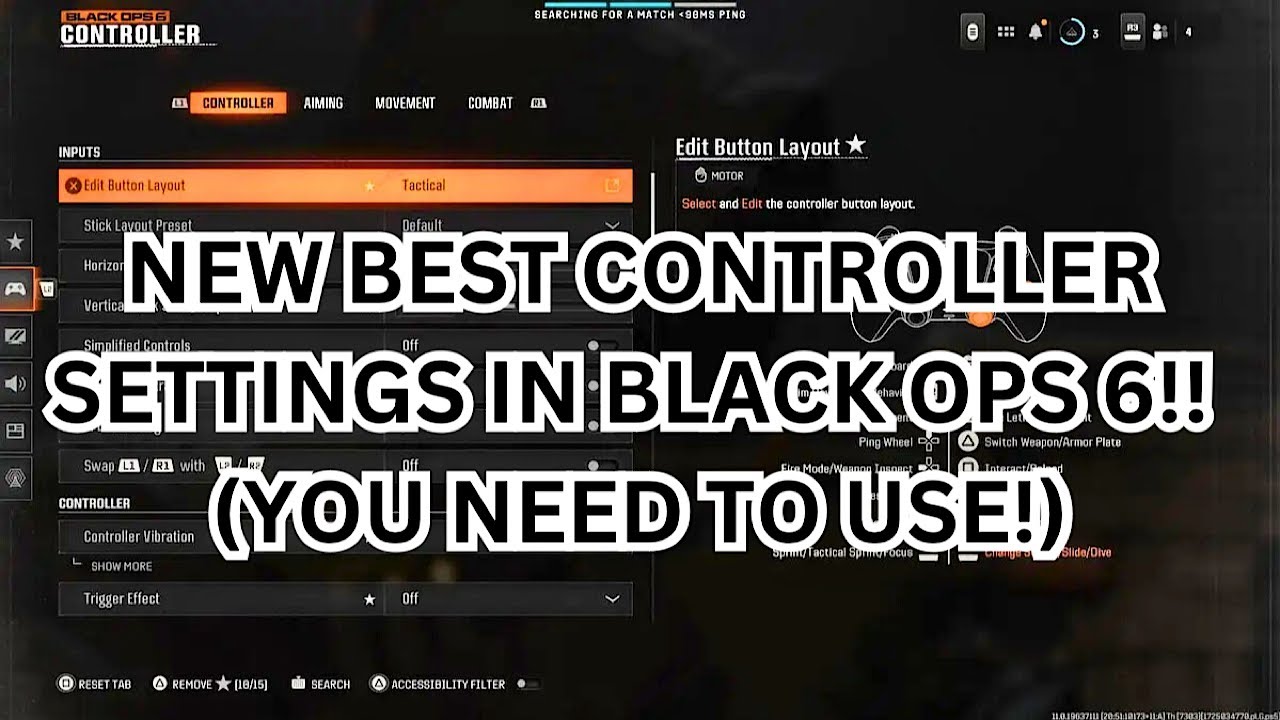 🔥 BLACK OPS 6 *NEW* BEST Controller Settings for ULTIMATE PERFORMANCE ...