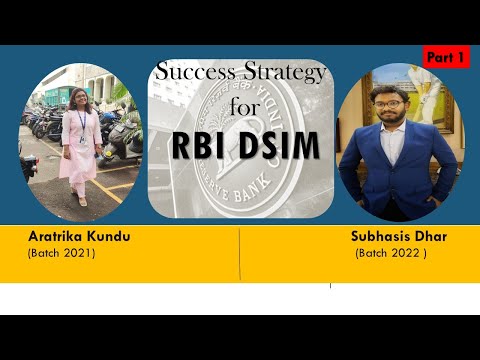 Success Strategy for RBI DSIM Exam Paper I & II || Part 1 || #RBI #DSIM ...