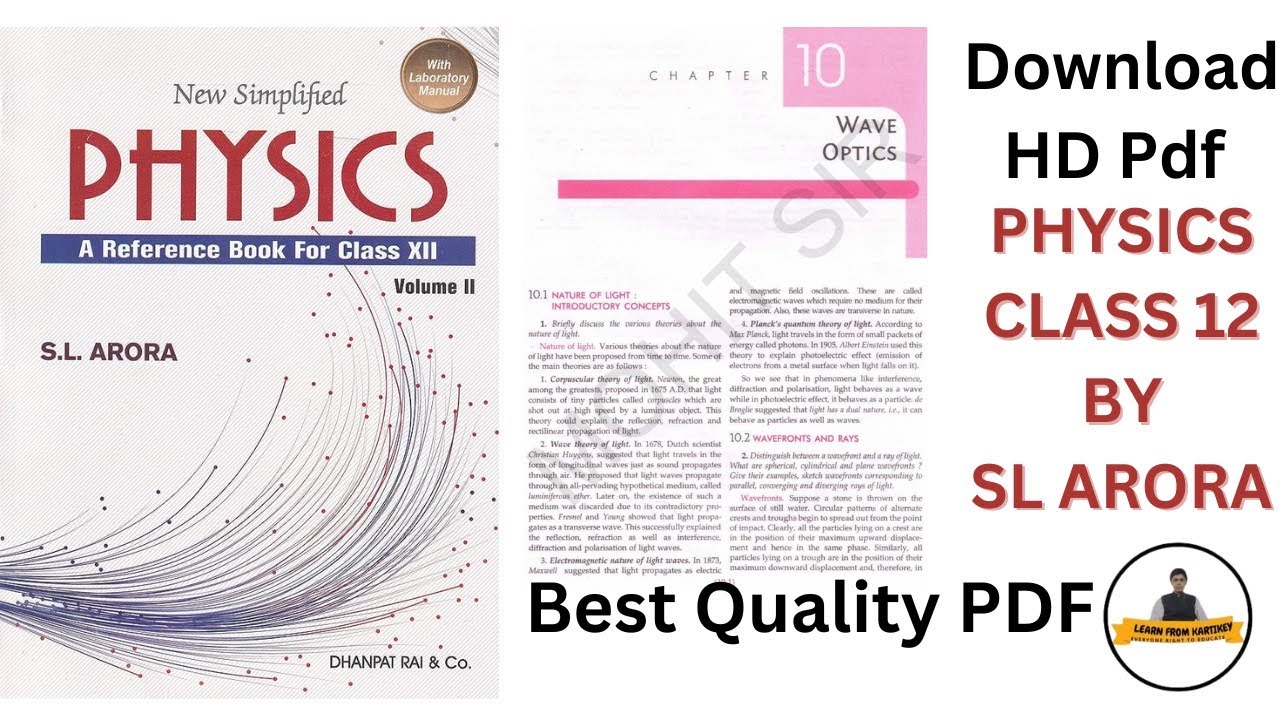 Physics by S.L. Arora Class 12th With PDF Download Chapter 10 Wave ...