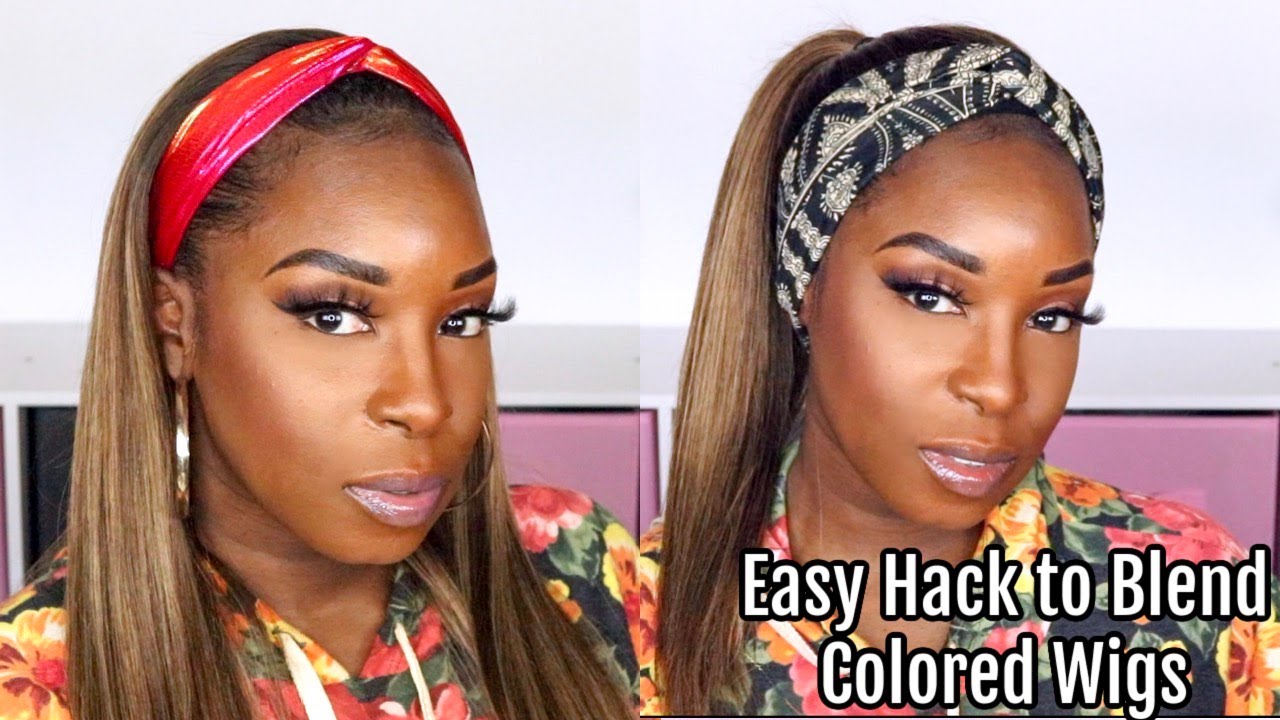 I Tried a Blonde Headband Wig, with my Black Roots... Must Watch ...