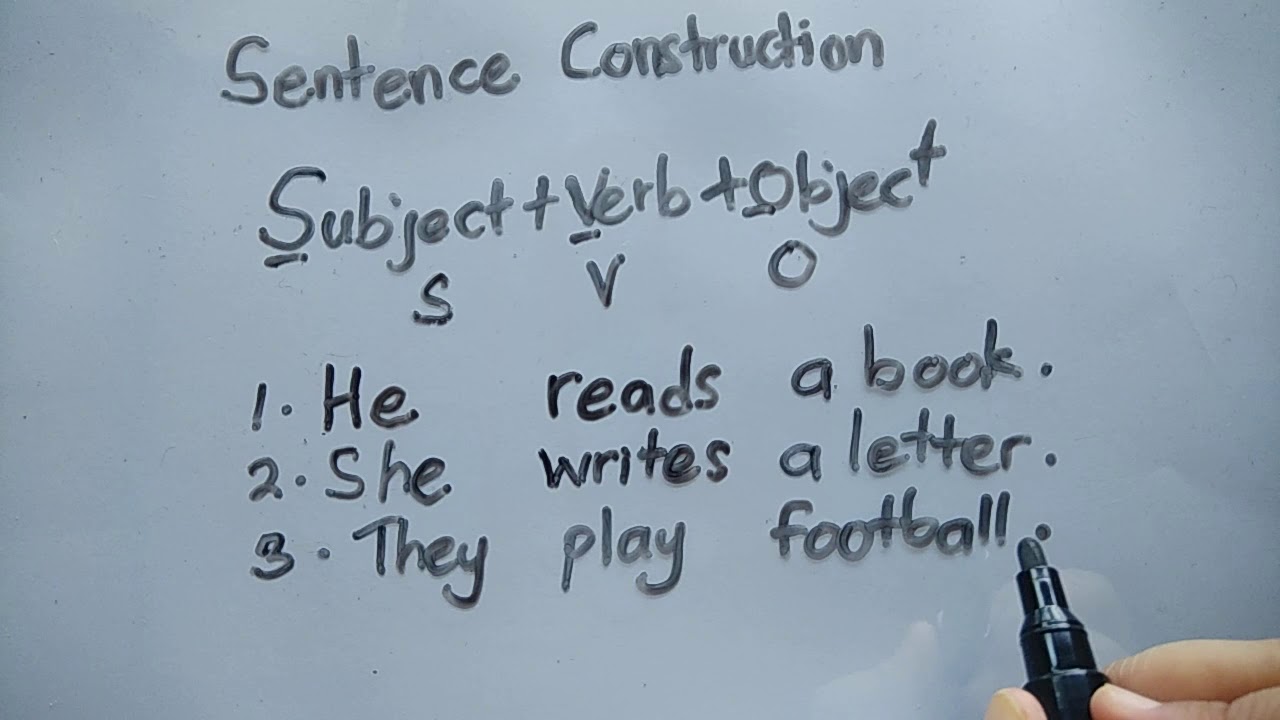 Sentence Construction. S+V+O - YouTube