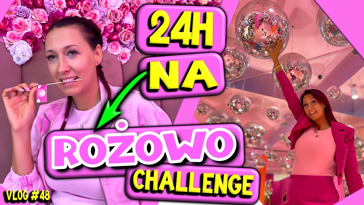 24H NA RÓŻOWO! CHALLENGE💖 PRZESADZIŁAM🤯 MISS AGA + Różowe jedzenie ...
