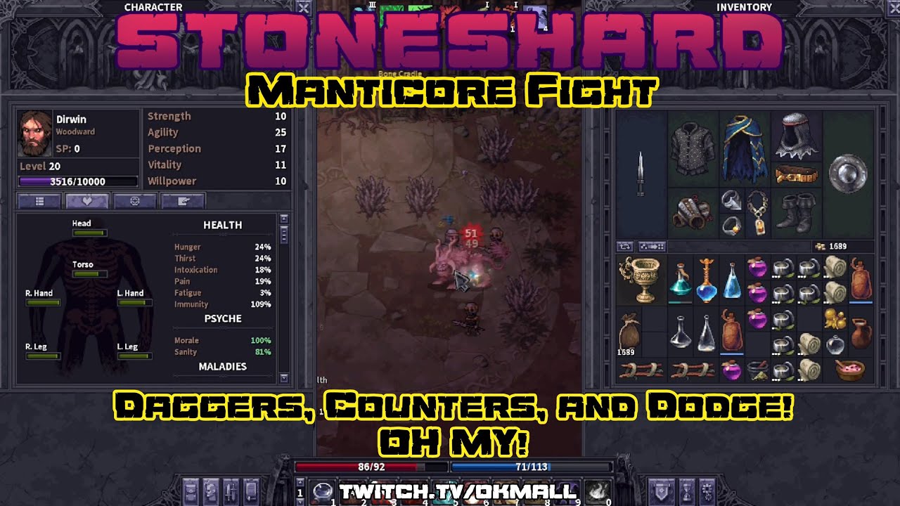 Is level 20 overkill? Manticore Fight | Permadeath | Stoneshard | Patch ...