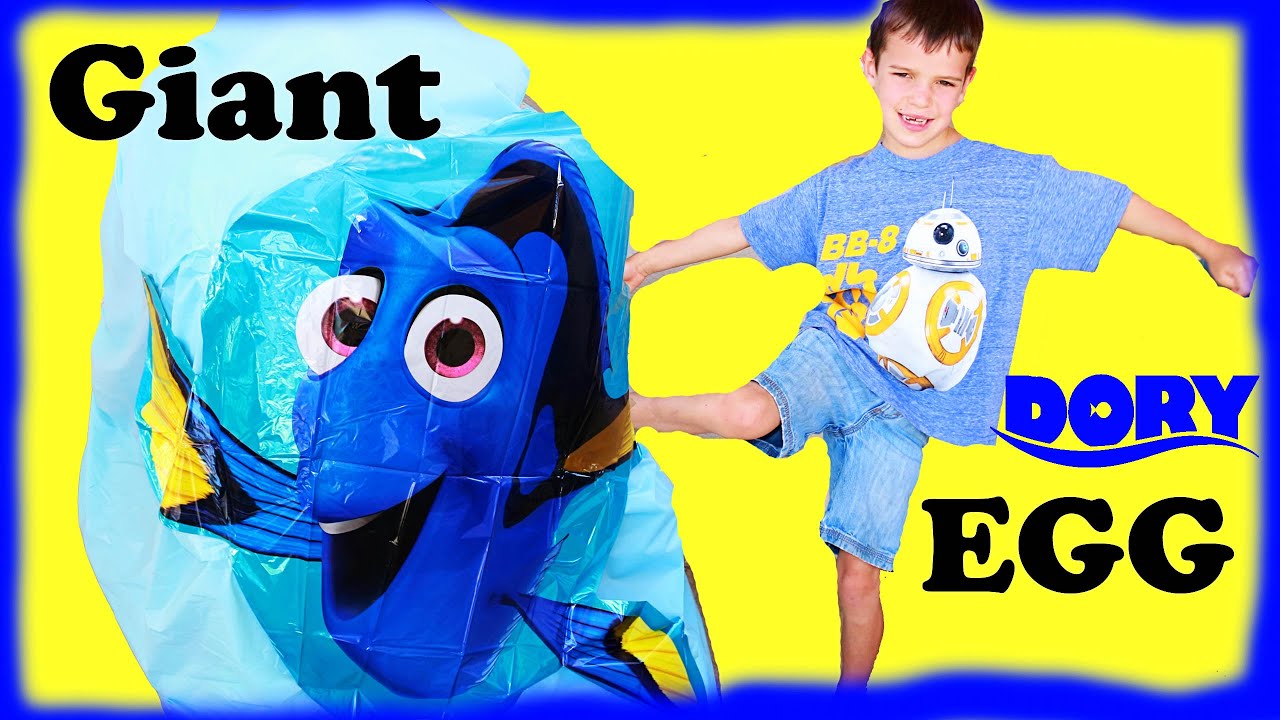 Huge Surprise Egg DISNEY FINDING DORY Egg Toy! - YouTube