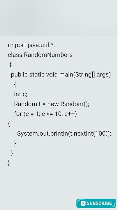 #Java program to print random numbers #shorts_javaprogramming - YouTube #Java program to print random numbers #shorts_javaprogramming - YouTube