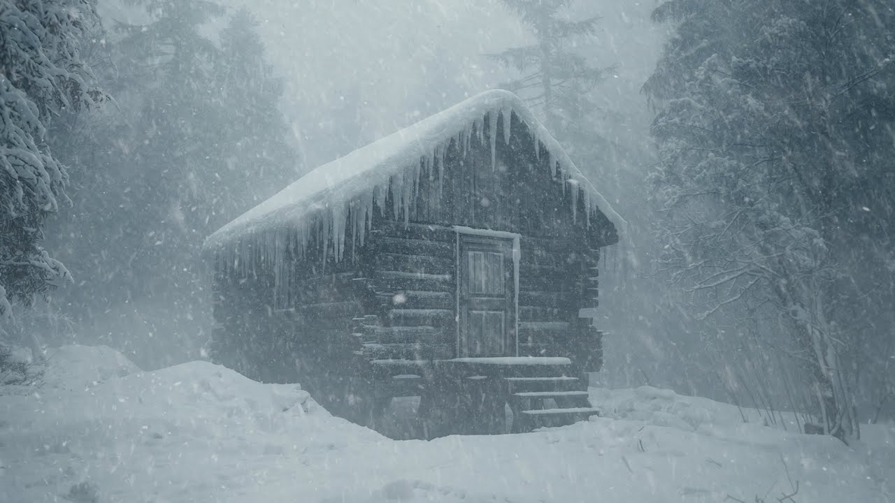 Heavy Snow Blizzard For Sleeping ┇ Relaxing Winter Storm Ambience for ...