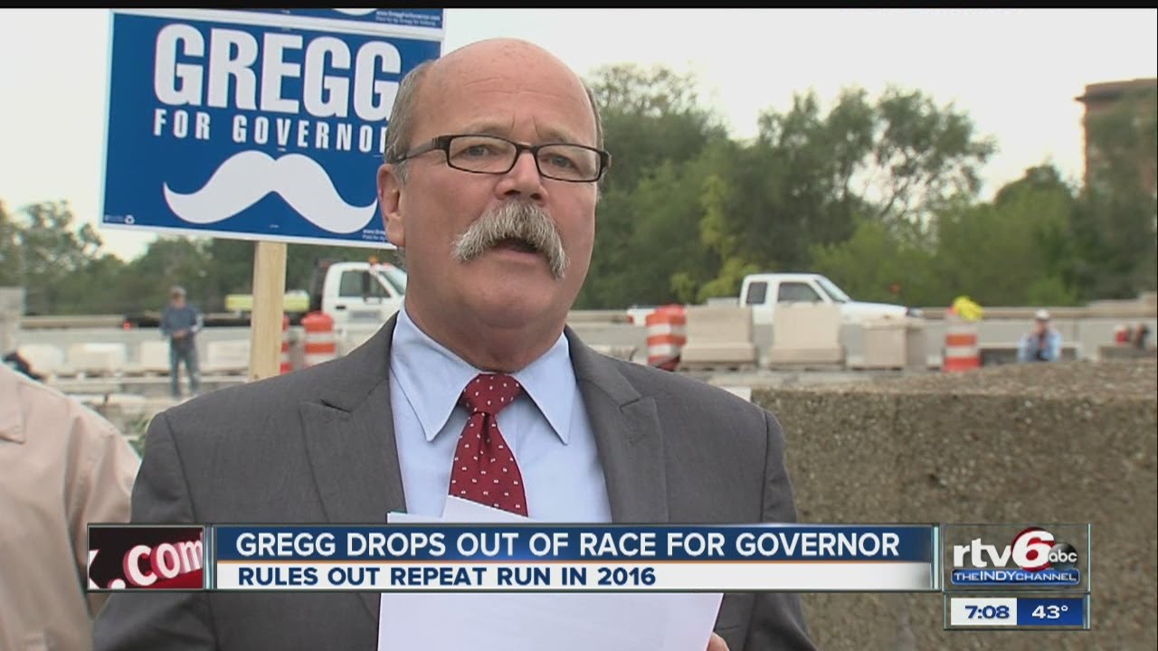 Dem. John Gregg drops out of 2016 Indiana governor's race - YouTube