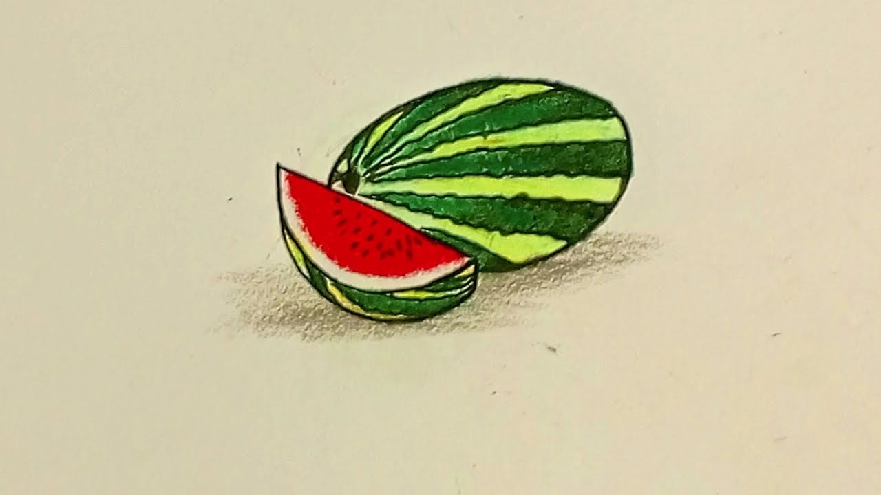 How to Draw a Perfect Watermelon Easy Step by Step Tutorial 🍉 - YouTube