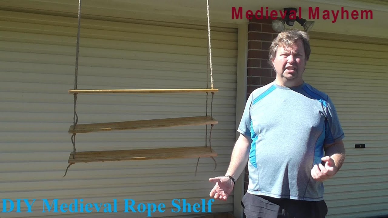 How to make a Medieval Rope Shelf SCA DIY LARP - YouTube