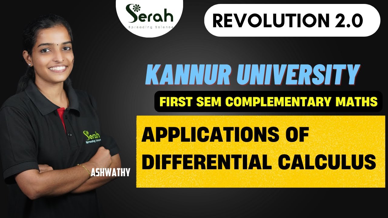 APPLICATIONS OF DIFFERENTIATIAL CALCULUS | FIRST SEMESTER COMPLEMENTARY MATHS - YouTube