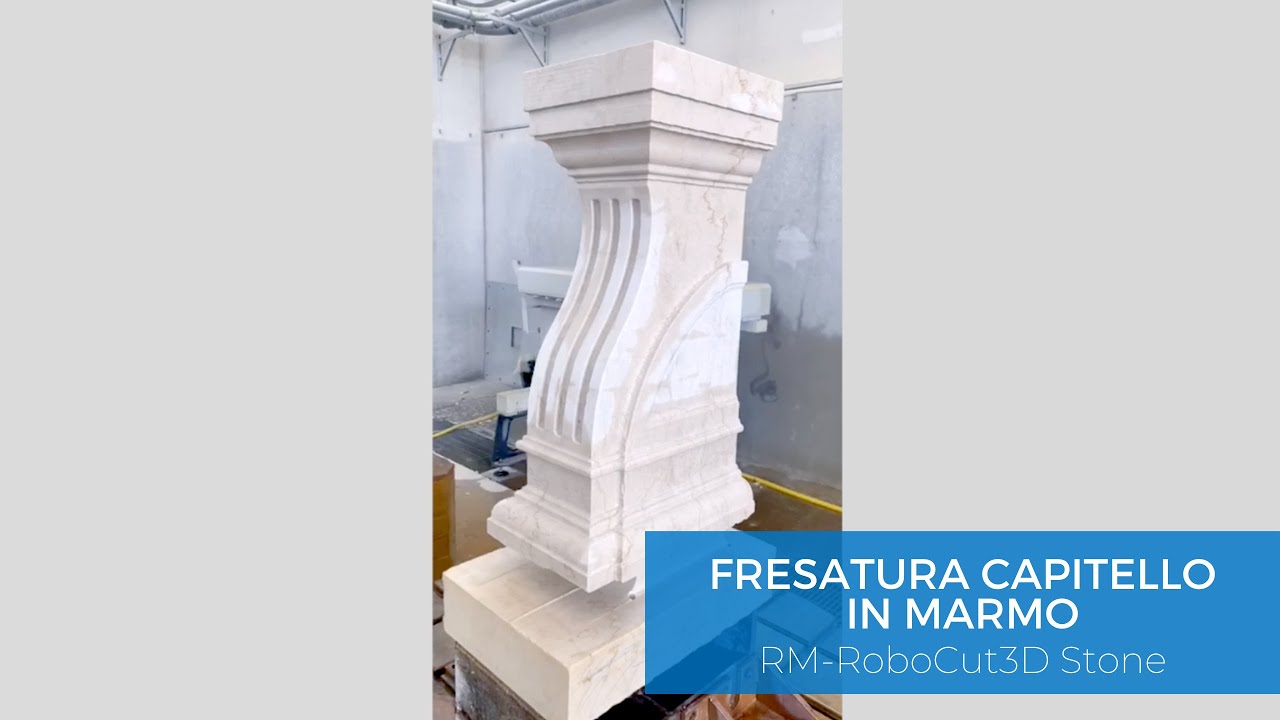 Milling of a marble capital | RoboCut Stone - YouTube