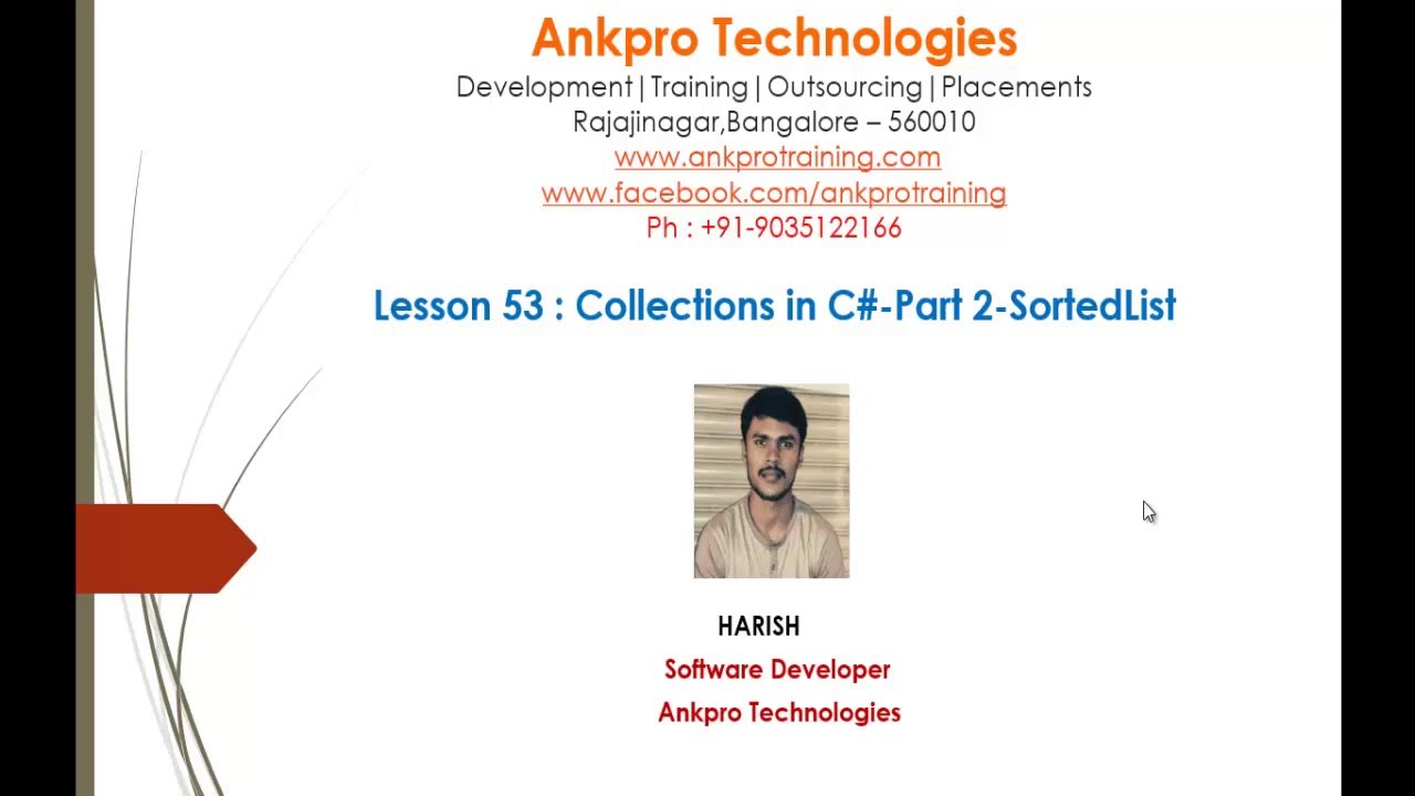 C Beginner To Advanced Lesson 53 Collections Part 2 Sorted List Youtube