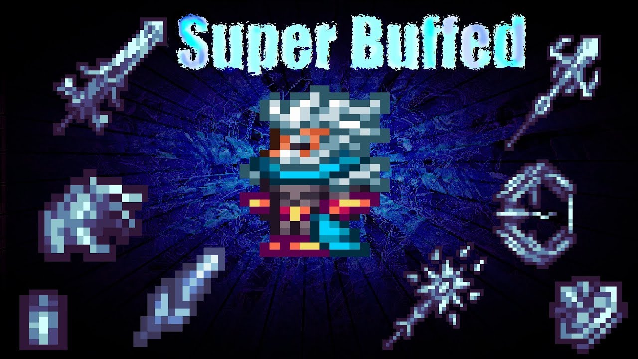 Terraria Super Buffed Archmage Weapons including coldheart icicle vs ...