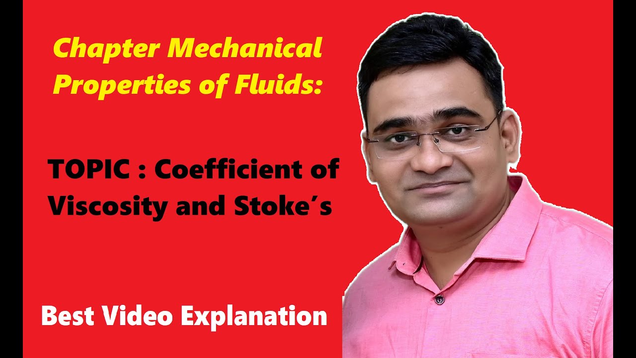 Coefficient of Viscosity and Stoke’s Law | MHTCET Physics Class 12 ...