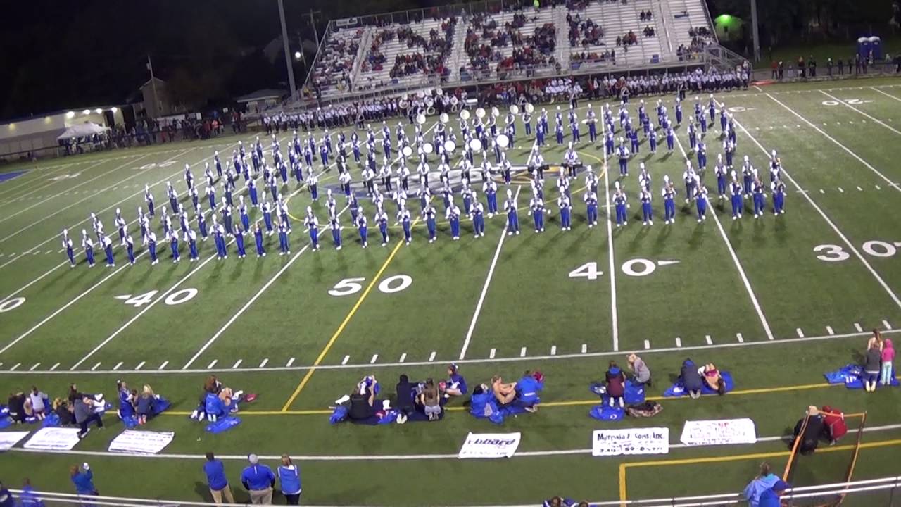Hubbard Eagle marching band halftime vs Niles - YouTube