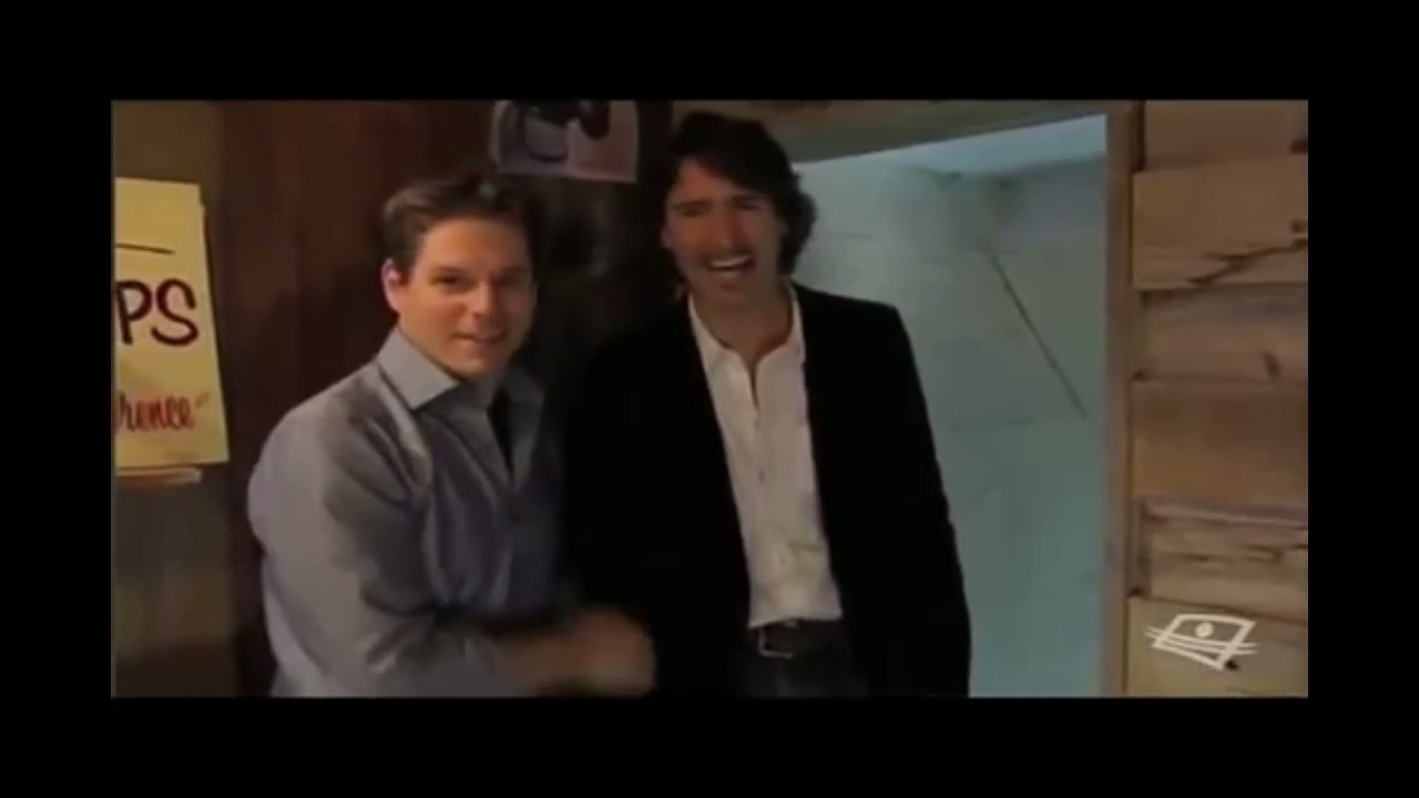 Justin Trudeau falling down stairs, vocoded to the Canadian National ...