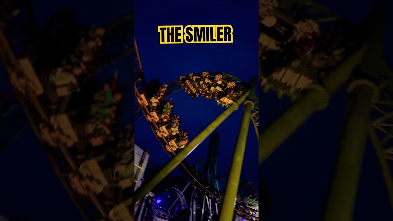 The Smiler Roller Coaster is Insane ‼️ Night Rollercoaster 🎢 # ...