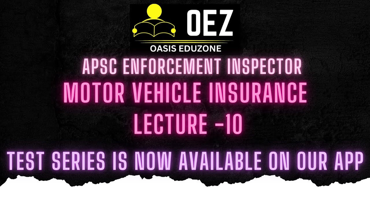 APSC Enforcement Inspector I Motor Vehicle Insurance I Test Series is ...