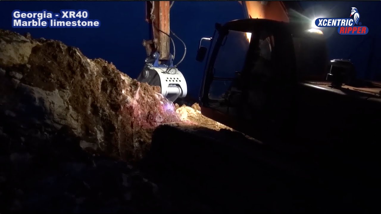 Training in Georgia at dusk. Xcentric Ripper XR40. Marble limestone ...