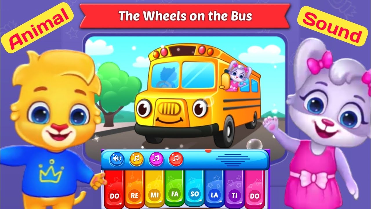 Wheels on The Bus - Lucas and Ruby Animal Sounds Song #2 | RV ...