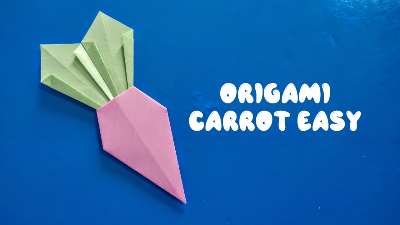 Origami Carrot Easy Step By Step - YouTube