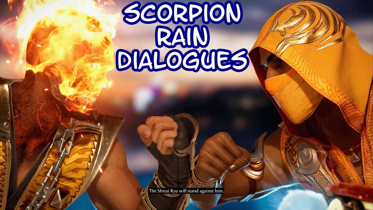 Scorpion v Rain - Dialogues - Mortal Kombat 1 - YouTube
