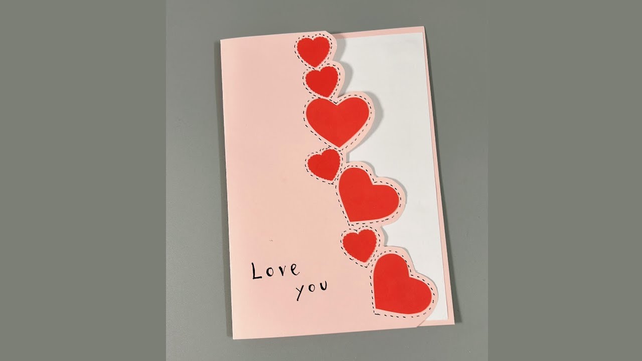 Simple Love Card || #valentinecard #lovecard #handmadecard #diycard ...