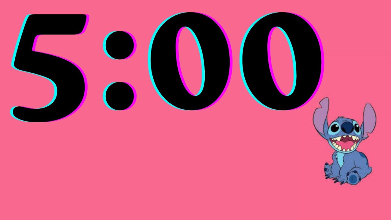 5 Minute Timer - No Music No Alarm - Five Minute Stitch Timer from Lilo ...
