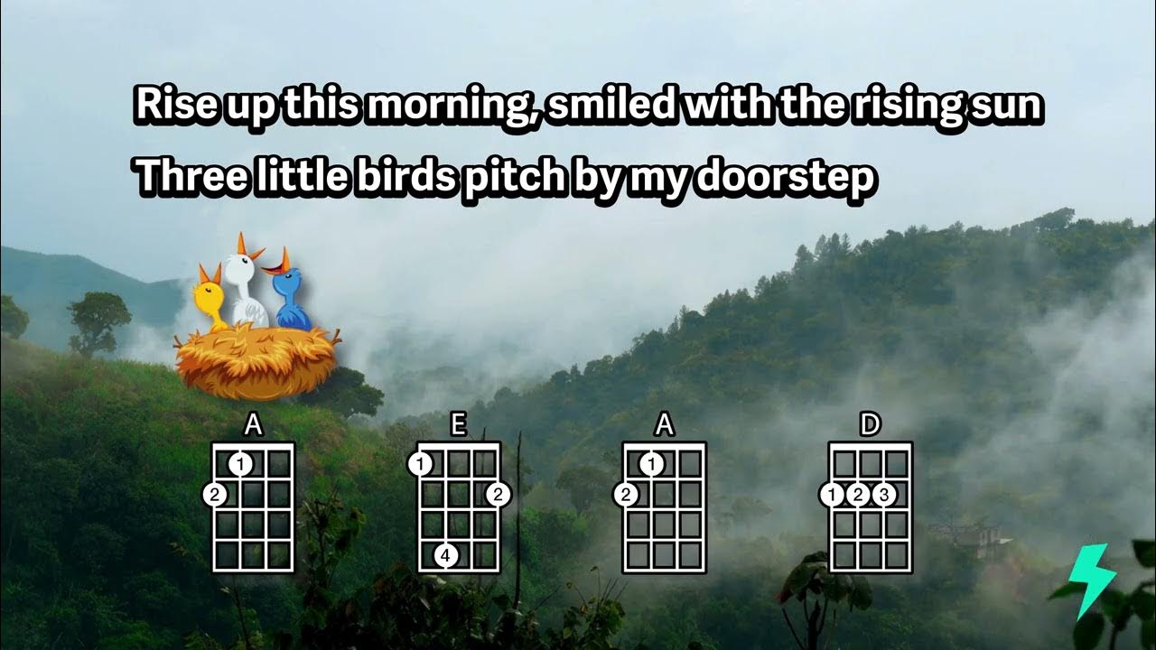 THREE LITTLE BIRDS (Original Key) - Bob Marley - Ukulele Play Along! 🎶 ...