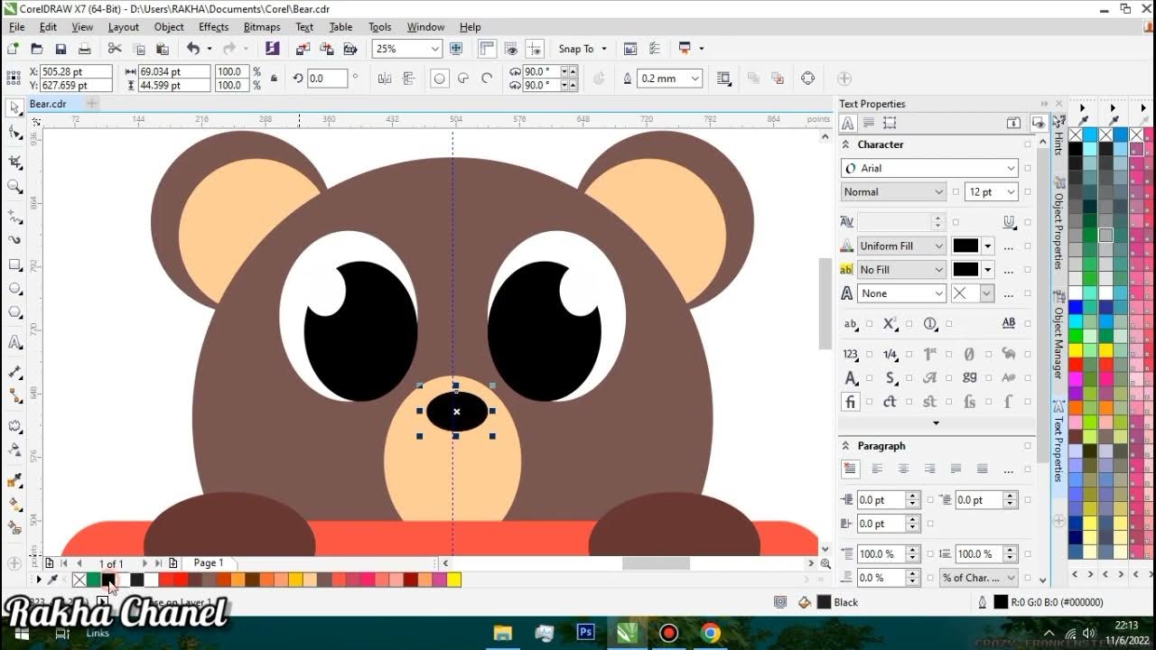 CARA MEMBUAT KARAKTER KARTUN DENGAN MUDAH !!! TUTORIAL CORELDRAW X7 - YouTube