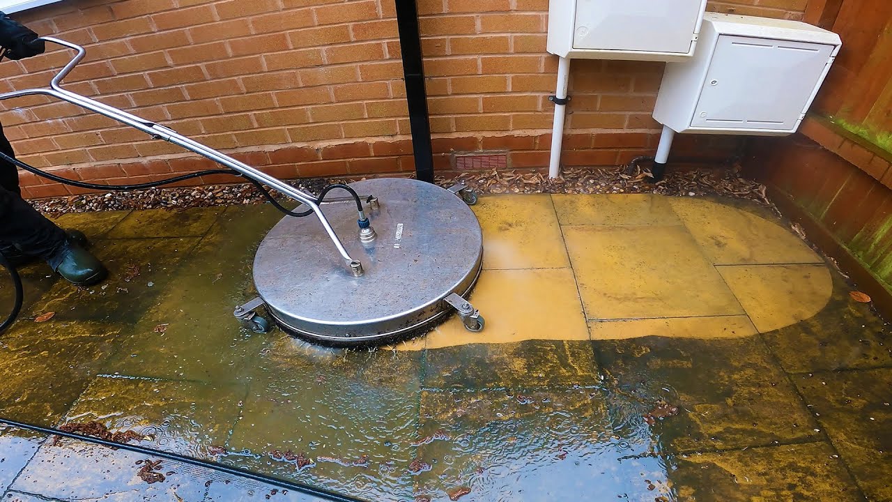 British Weather Won't Stop this Patio Clean - YouTube