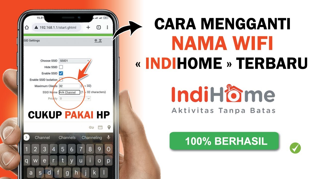 Cara Mengganti NAMA WIFI Indihome | Ganti NAMA WIFI Lewat HP - YouTube