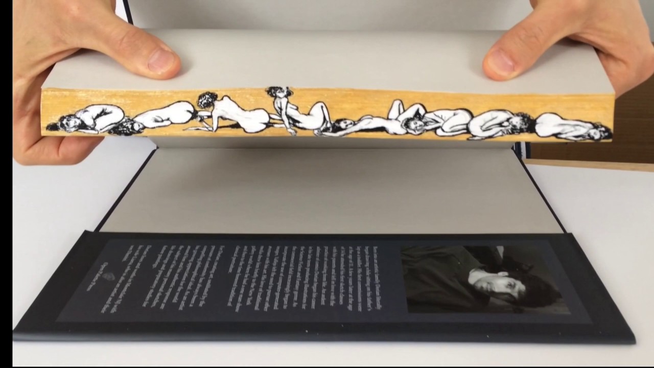 Pen and Ink Drawing on the Edge of a Book - YouTube
