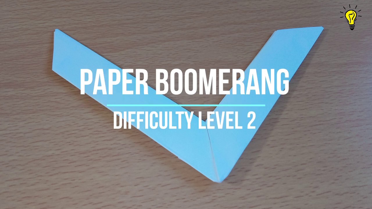 How to Make a BOOMERANG Easy Origami - Level 2 - YouTube