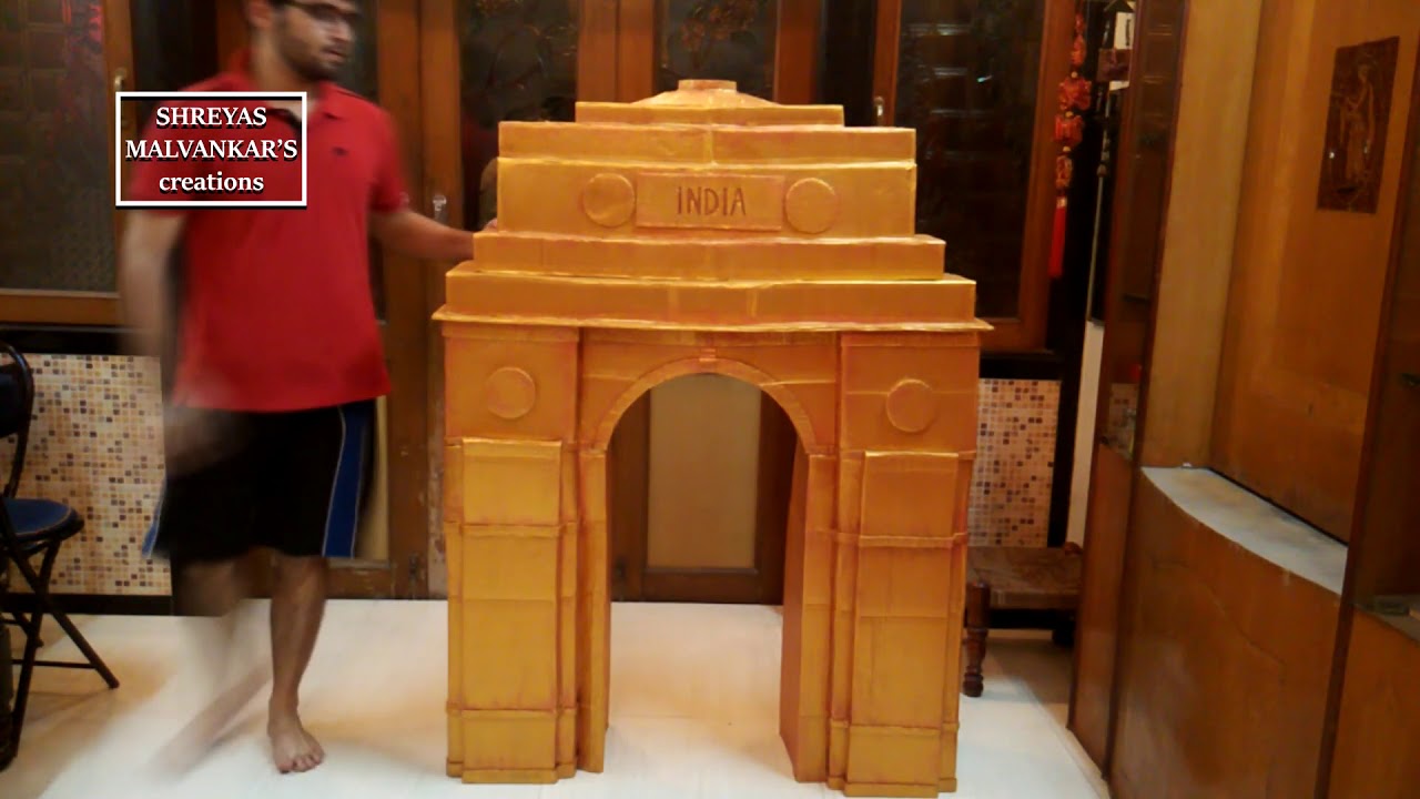 Cardboard India Gate - YouTube