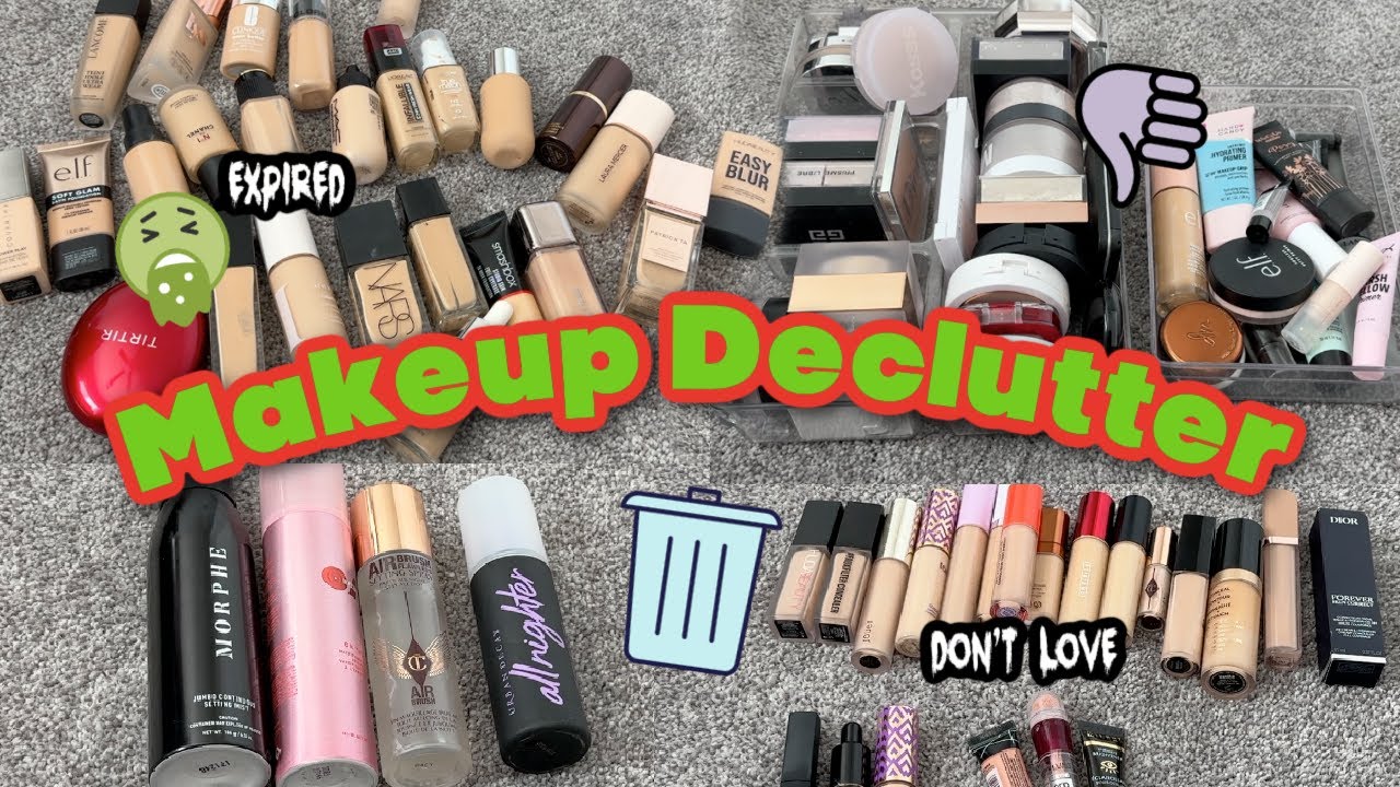 Decluttering My Makeup | Primer, Foundation, Concealer & Powder - YouTube