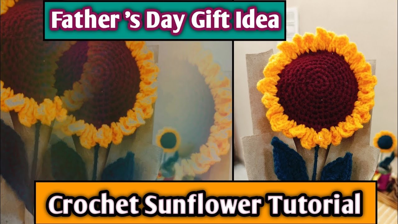 Part -2 How To Make a Crochet Sunflower।Crochet Sunflower Tutorial In ...