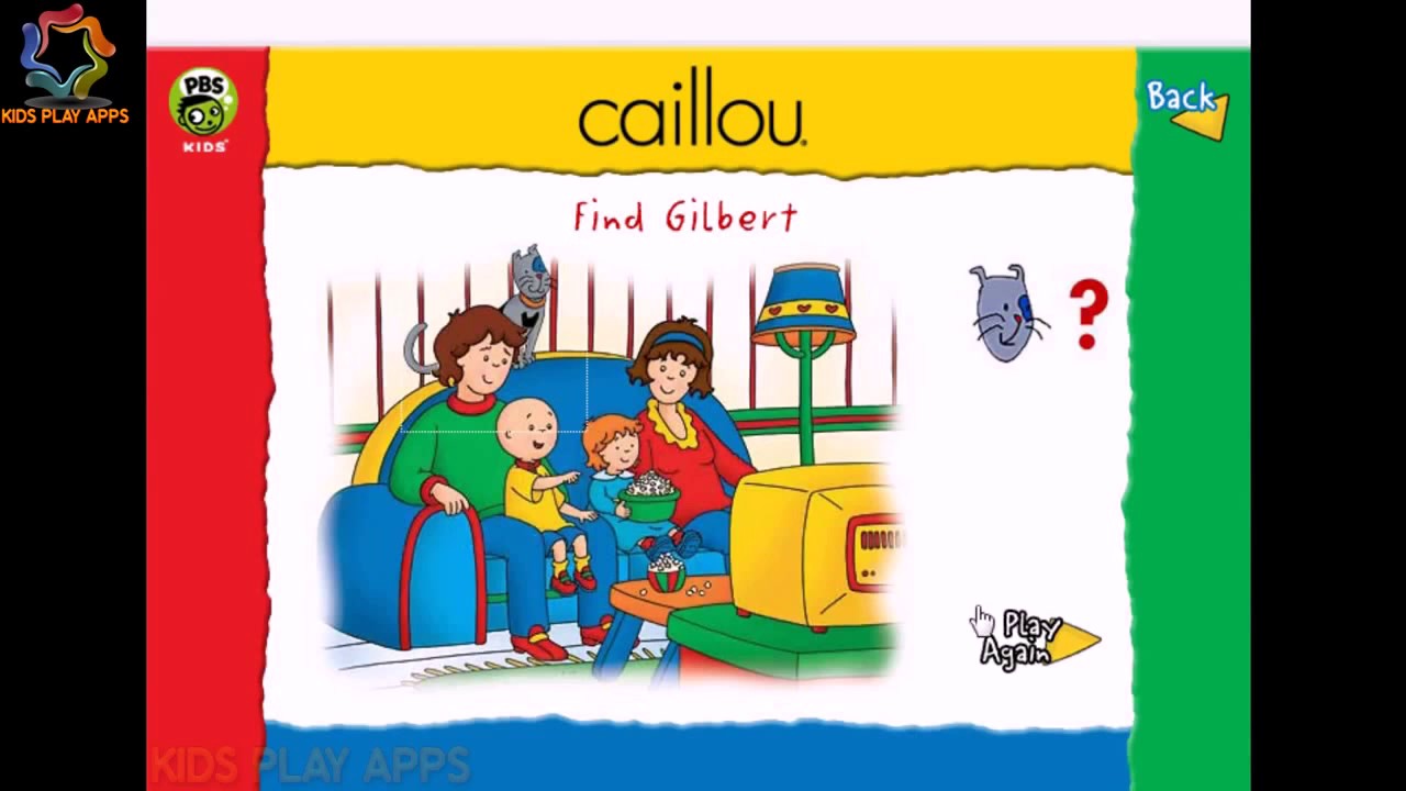 Caillou Game - Find Gilbert - YouTube