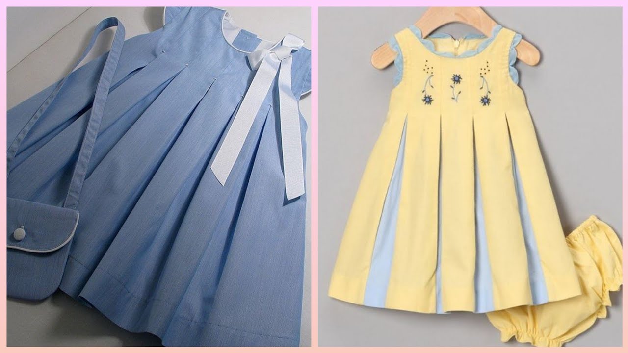 Simple & Easy Box Pleated Frocks Designs & Idea's - YouTube