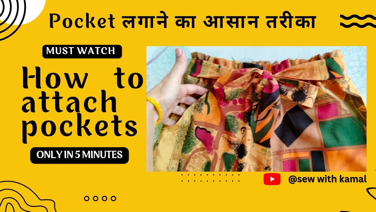 How to attach Pocket in Pant ,Trouser, plazo pant/Trouser pocket / side ...