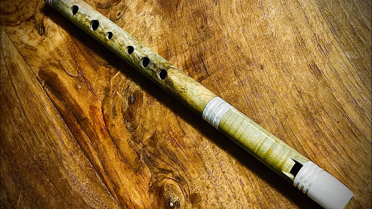 In the workshop the making of an Irish whistle with stabilized wood by ...