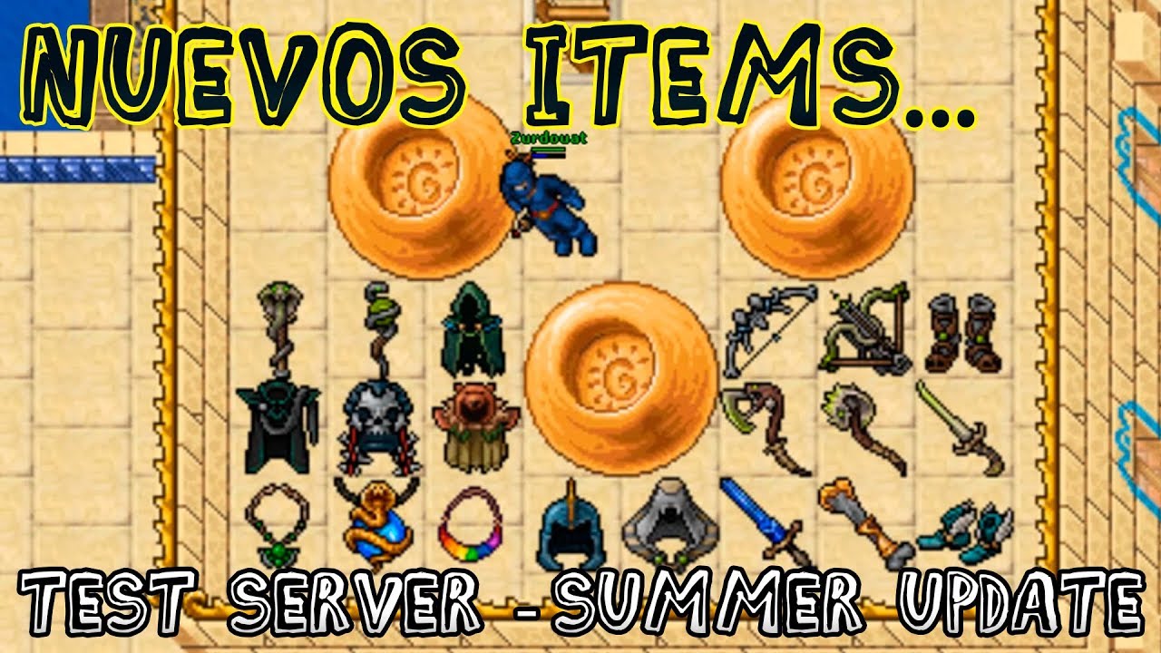 Tibia: Nuevos Items 1x1 | Test Server | Summer Update - YouTube