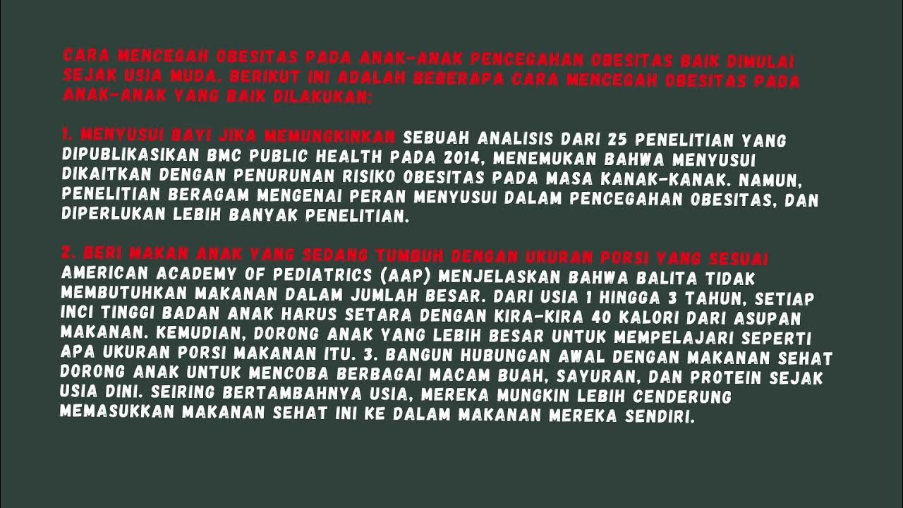 PROMOSI KESEHATAN ( CARA MENCEGAH OBESITAS ) - YouTube