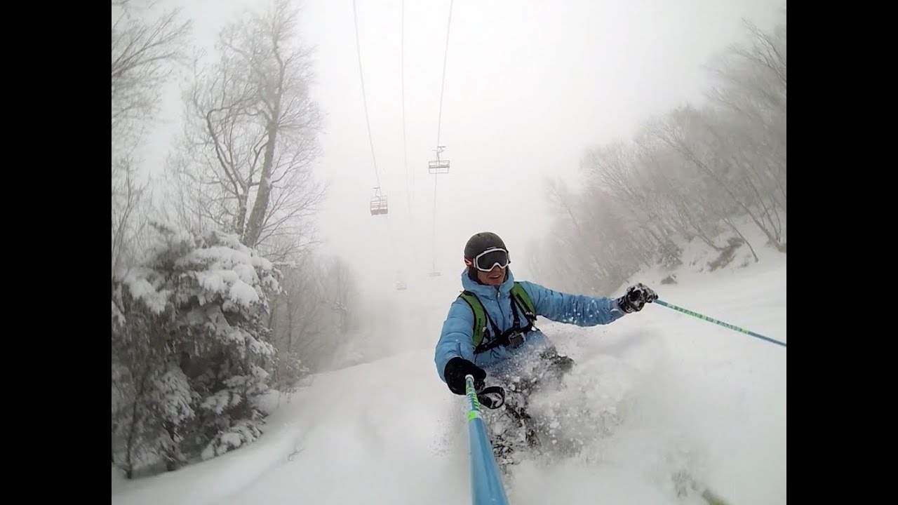 Mont Sutton Quick Powder Ski Run | GoProFanatics.com - YouTube
